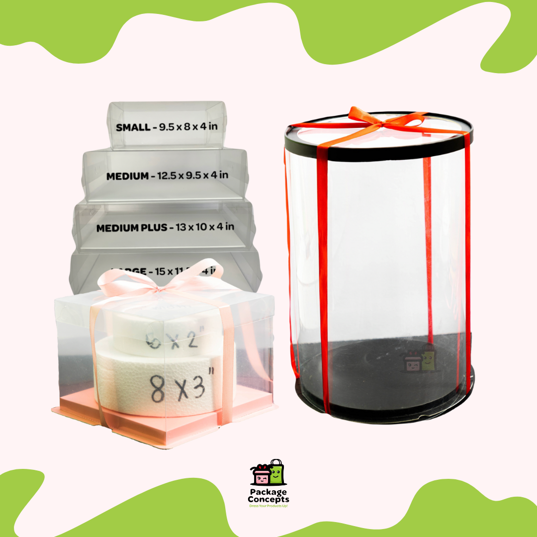 Acetate Cake Boxes (Square, Round, Rectangle) – Package Concepts Manila