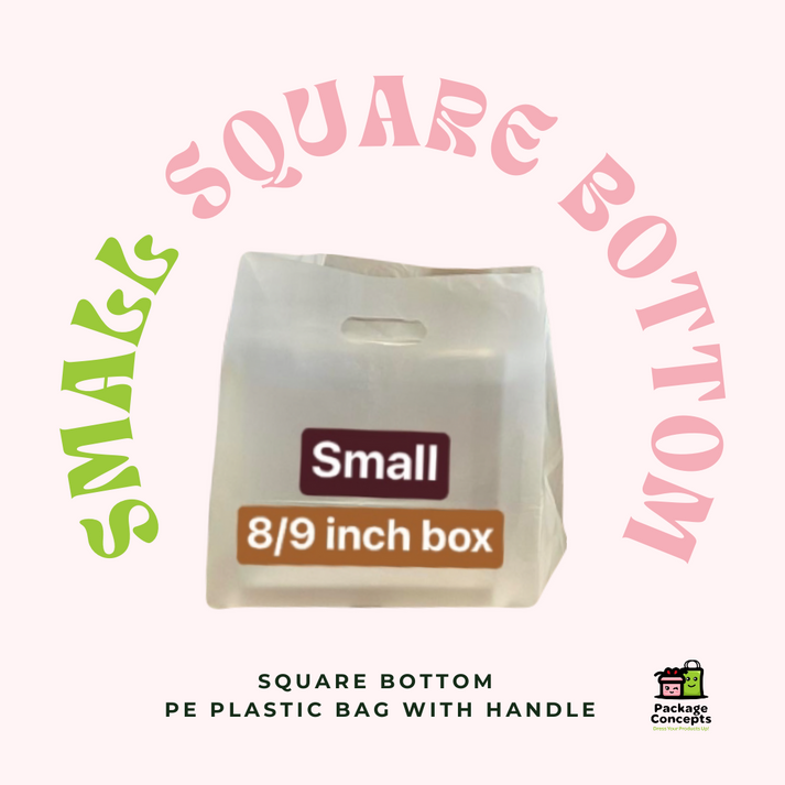 Square Bottom PE Plastic Bag with Handle – Package Concepts Manila