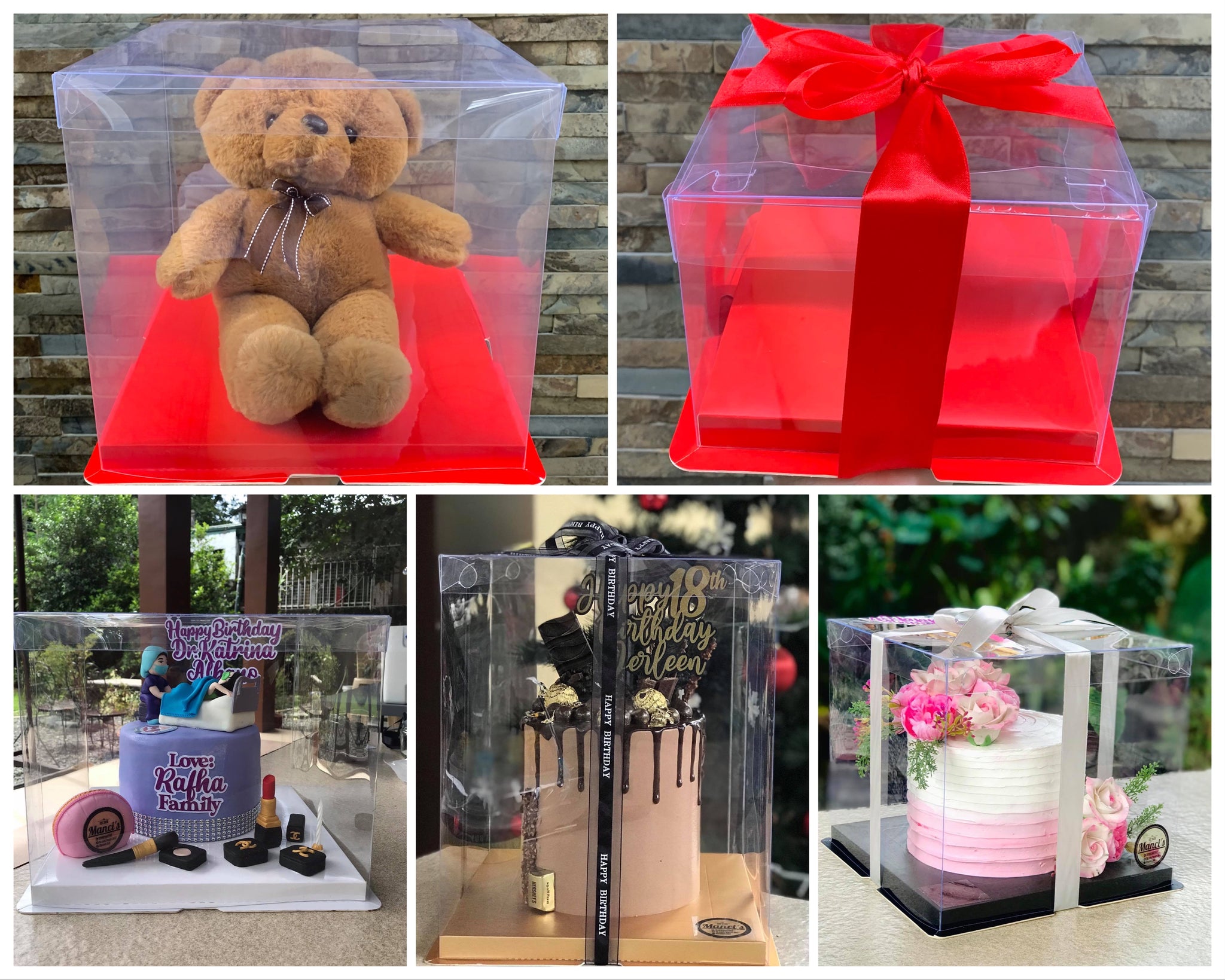 [SQUARE] Acetate Cake Box 8 inch Base (Regular) – Package Concepts Manila