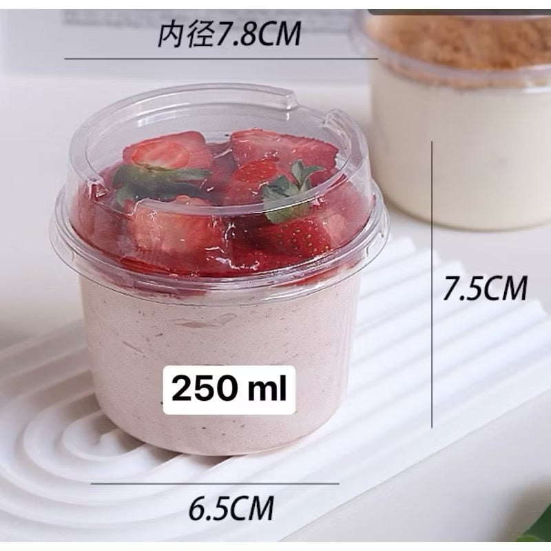 50PCS Pudding Dessert Cup (150ml & 250ml) | Parfait, Yogurt, Pudding ...