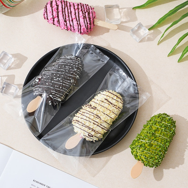 100PCS 8x19 Plastic Wrapper for Graham Bar, Ice Cream, Ice Popsicle ...