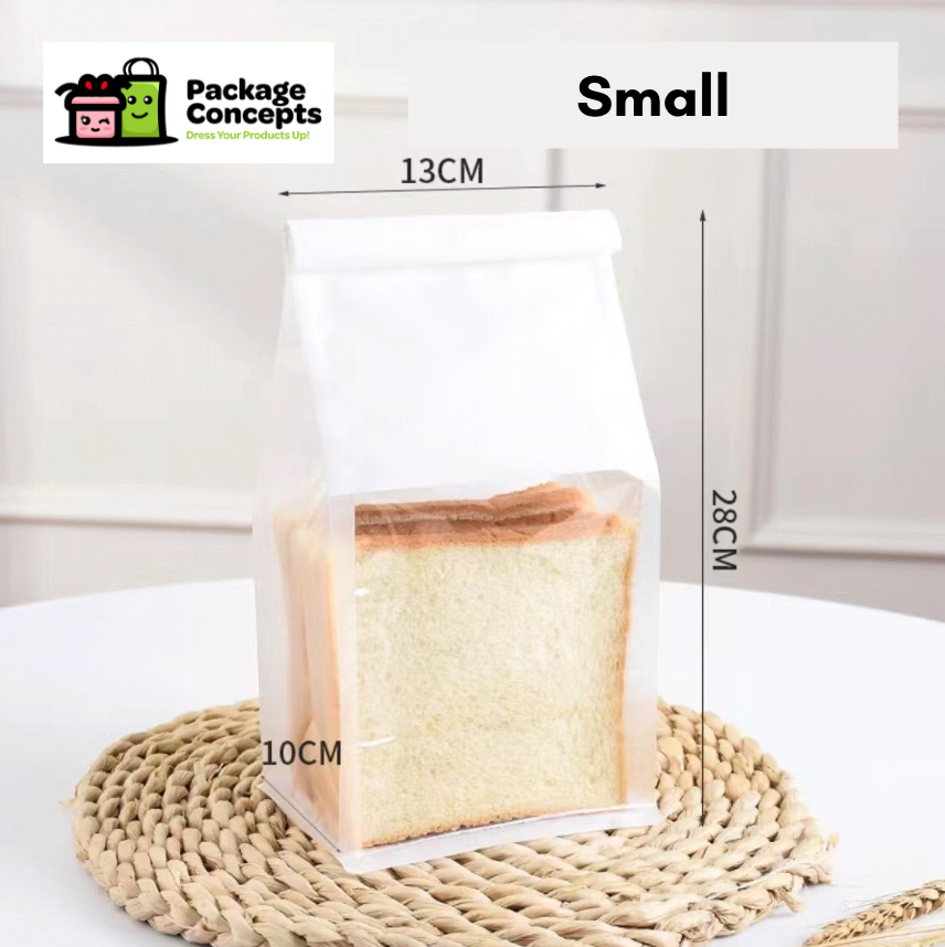 [50PCS] Bread Bag with Seal & Window | For Loaf, Pandesals, Breads ...