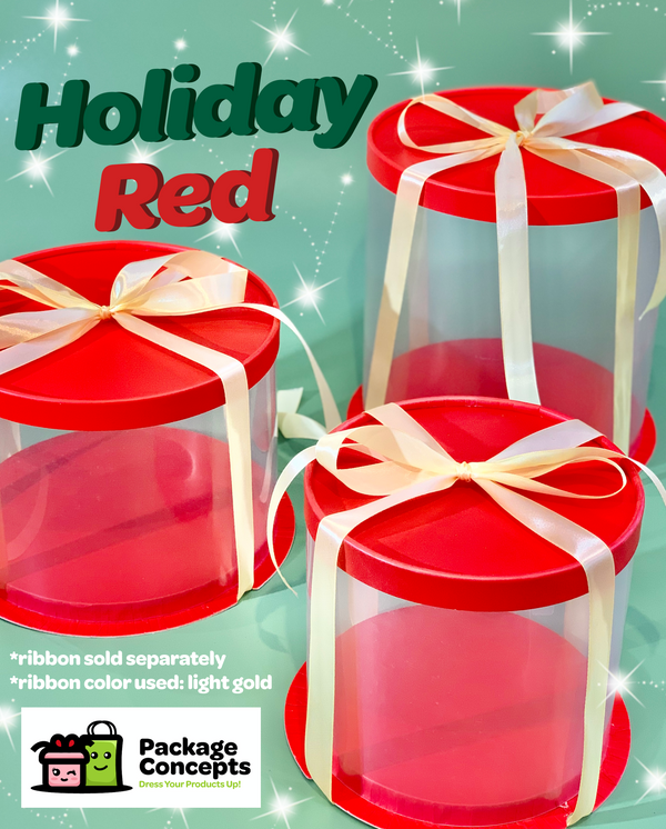 [ROUND] Acetate Cake Box 8 inch Base (Regular) – Package Concepts Manila